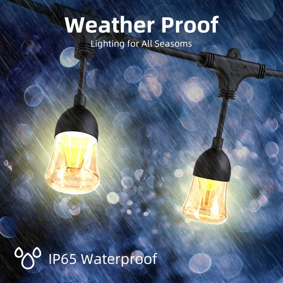 Outdoor String Lights Plug-in Multi Color White LED Smart Wifi LED ...