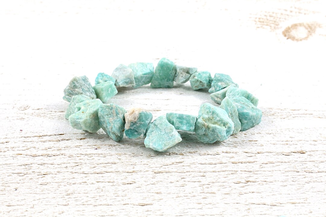 Amazonite, Natural Raw Rock Pearls, 1 THREAD, 10 Pearls, / 7 to 14mm X ...