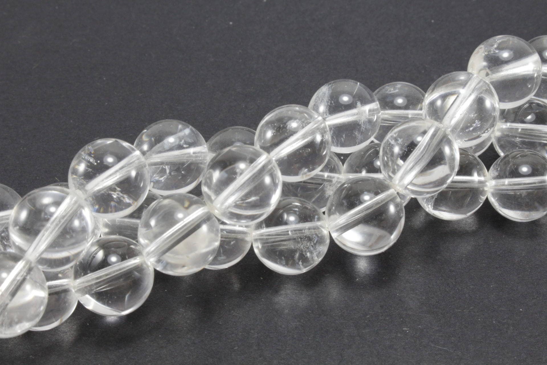 5 Natural Rock Crystal Pearls 10mm LBP00307 - Etsy UK