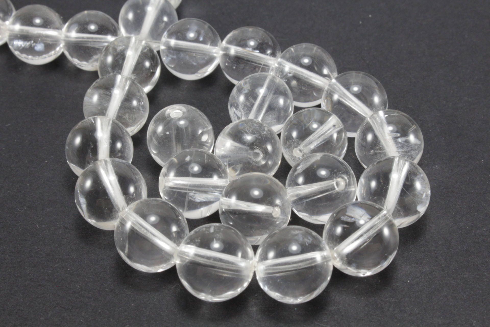 5 Natural Rock Crystal Pearls 10mm LBP00307 - Etsy UK