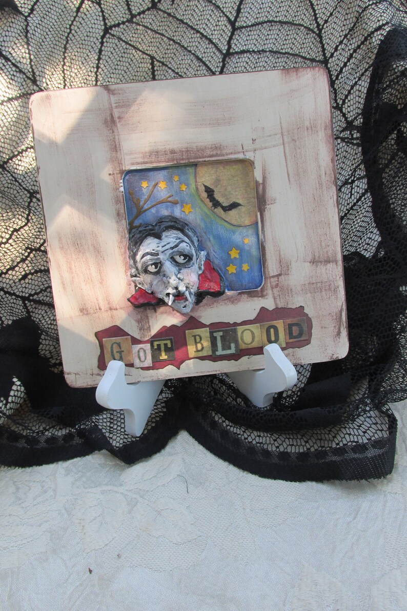 Creepy Peeper Dracula Vampire Peeking in the Window OOAK - Etsy