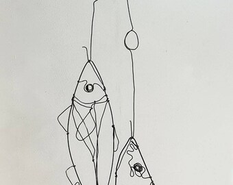 Wire Fish Sculpture - Etsy