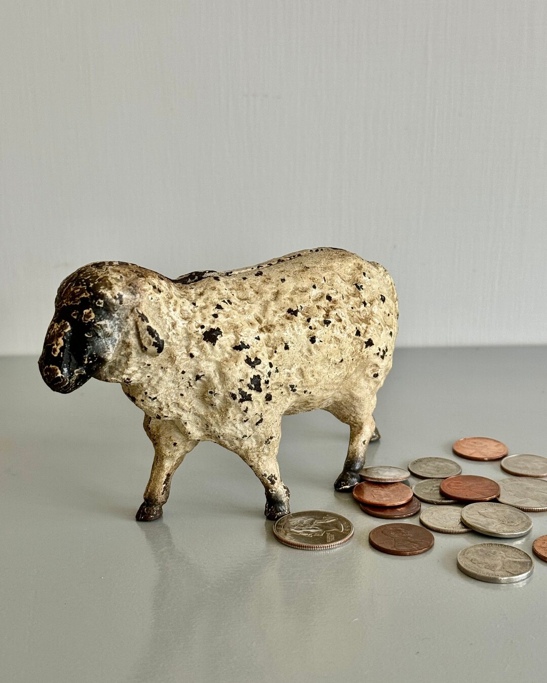 Antique Cast Iron Sheep Penny Coin Bank / Collectible Toy - Etsy