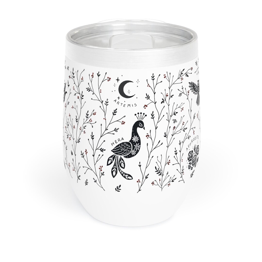 Greek Goddesses Premium Small Tumbler | Folk Art Mythology Cup | Athena ...
