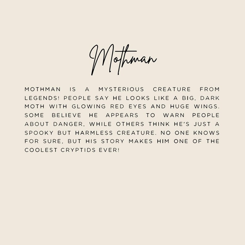 Mothman Art Print: Hand-drawn Cryptid Folklore Wall Art - Etsy