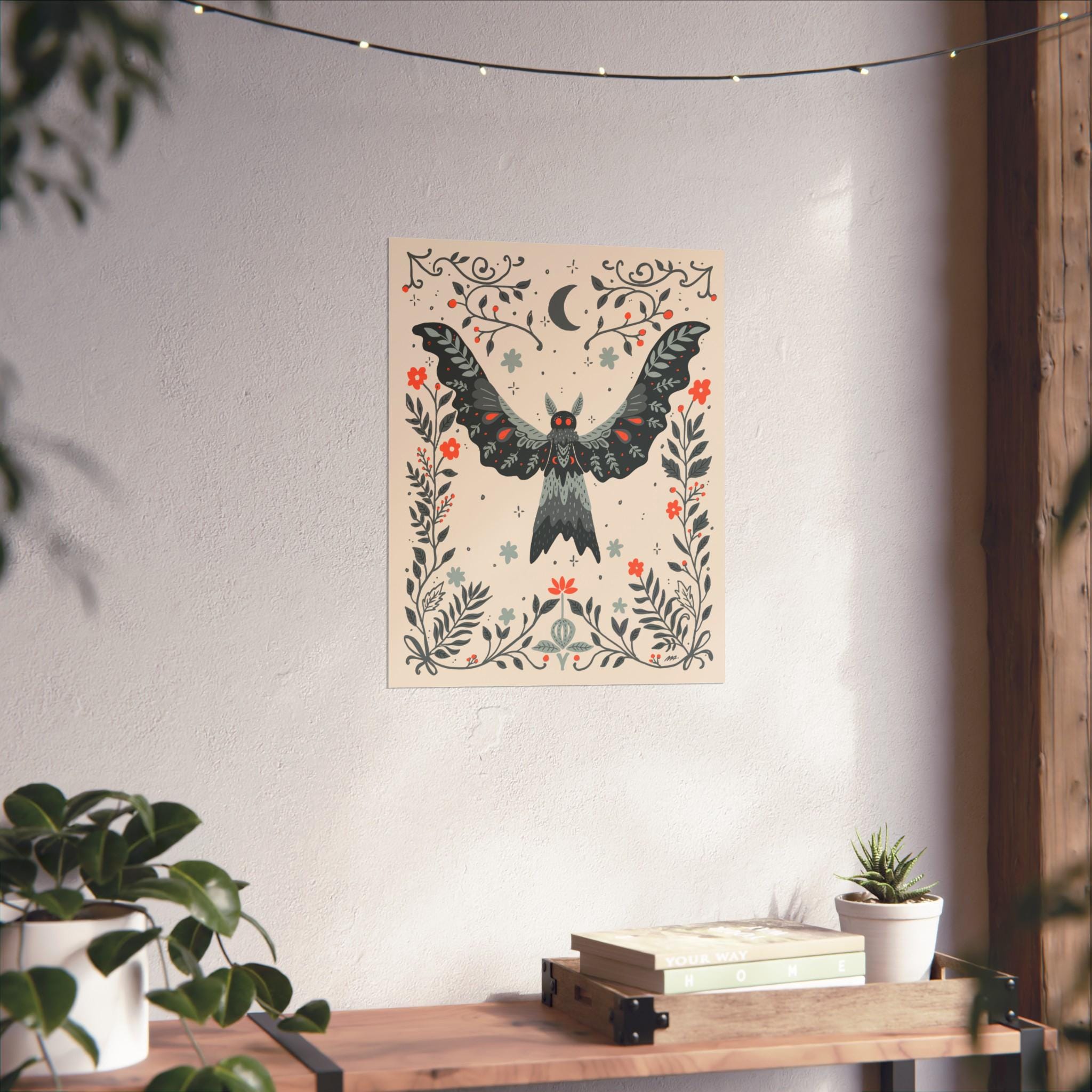 Mothman Art Print Cryptid Print Crptozoology Print Mothman Wall Art ...