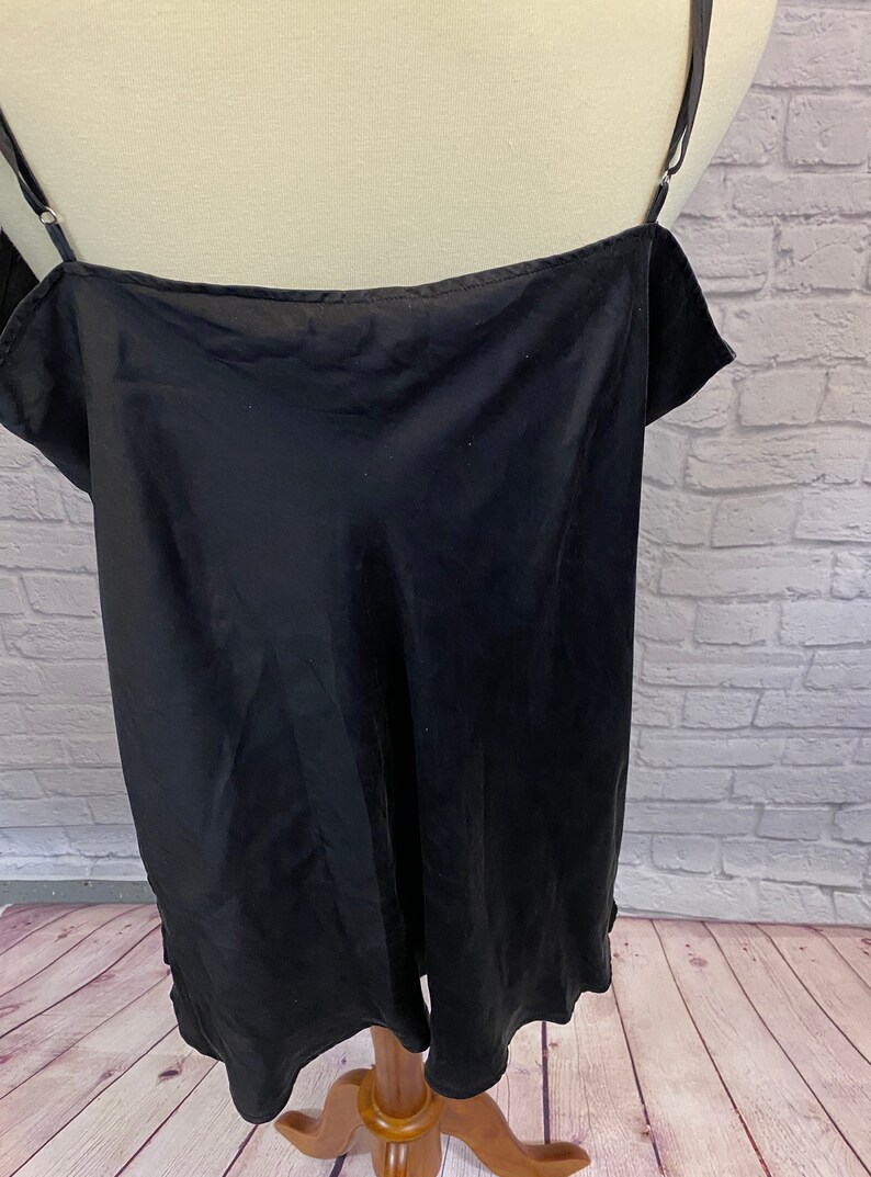 Silky Black Camisole Size 22W Chemise Silk Metro Chemise Nighty Tank ...