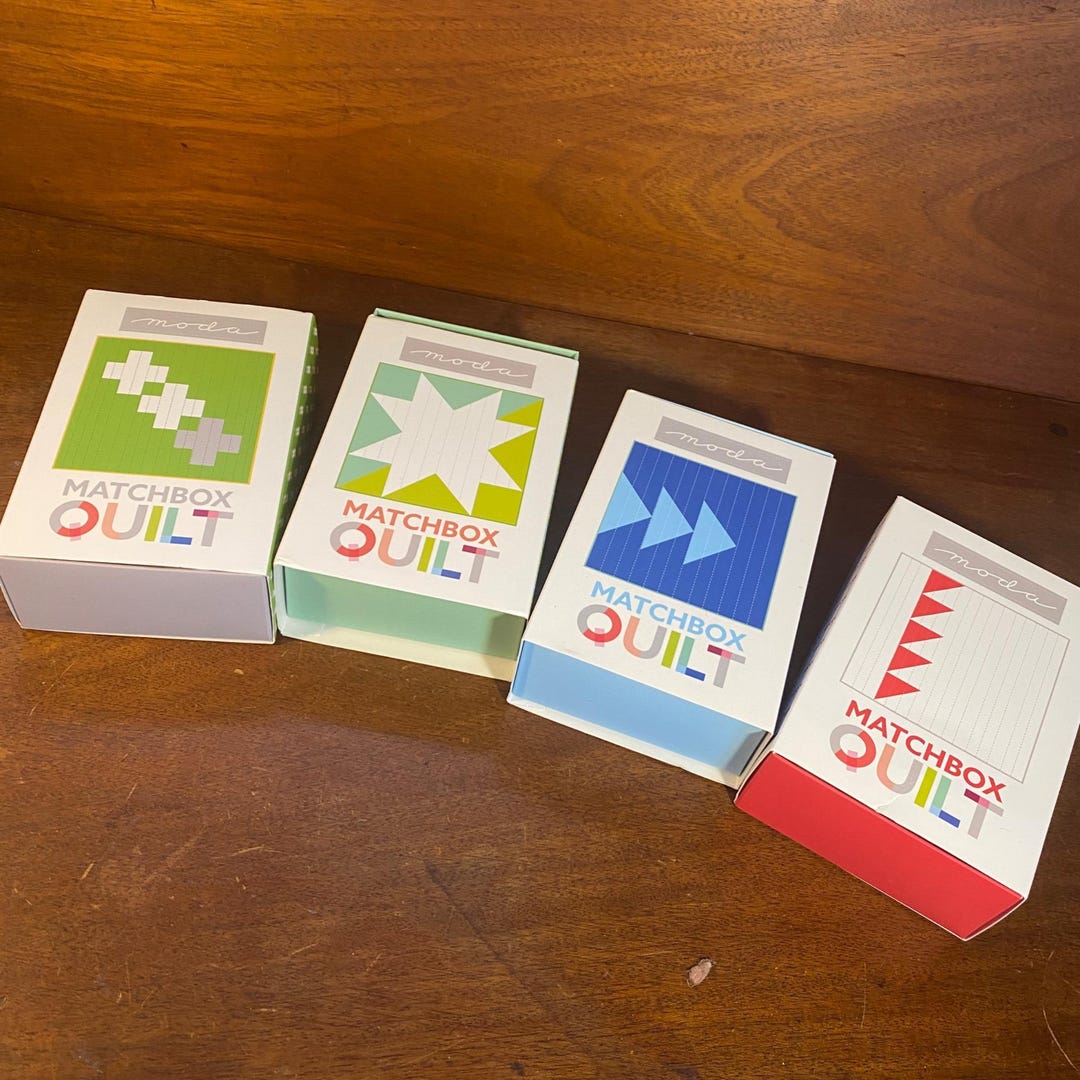 Moda Matchbox Quilt Kit Set of 4 With Precut Fabrics & Patterns for Fun ...