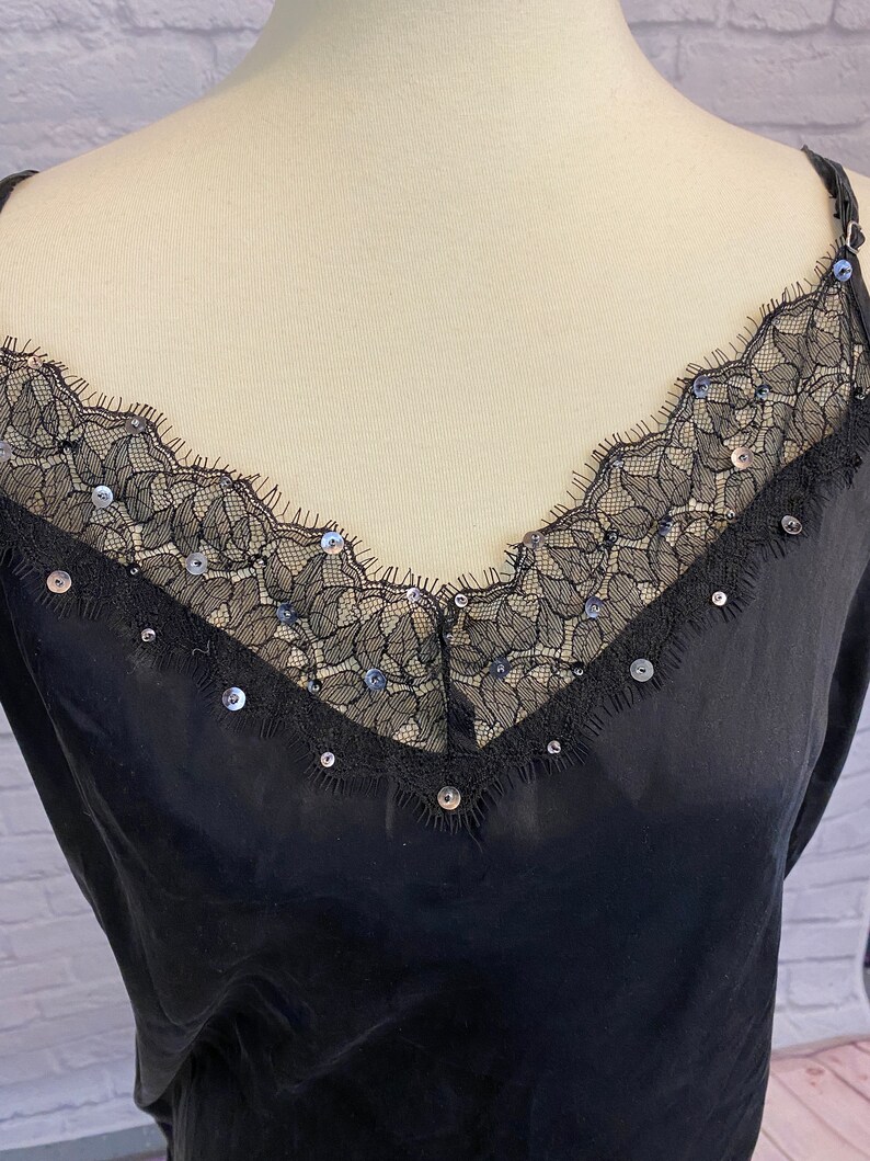 Silky Black Camisole Size 22W Chemise Silk Metro Chemise Nighty Tank ...