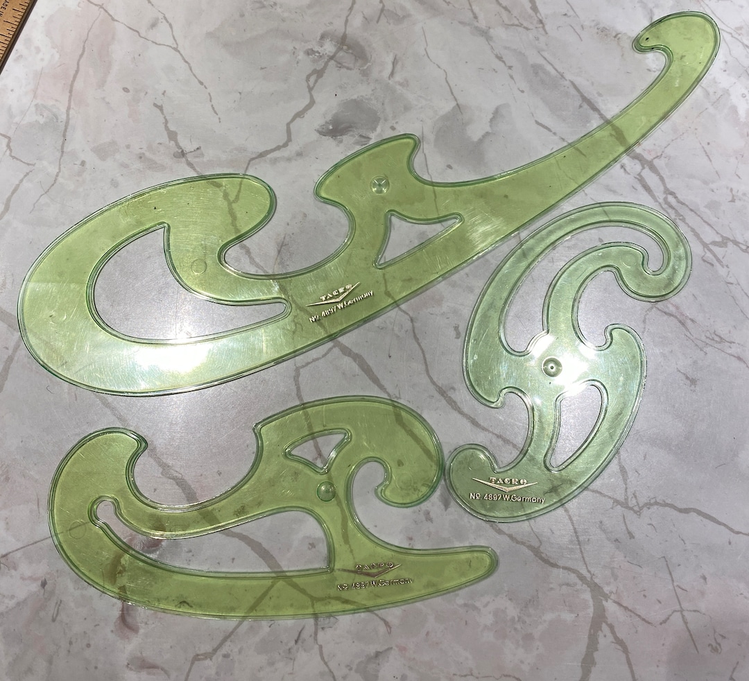 French Curve Set, 3 Shapes, Clear Curve Ruler, Drafting Tools, 3pcs Set ...