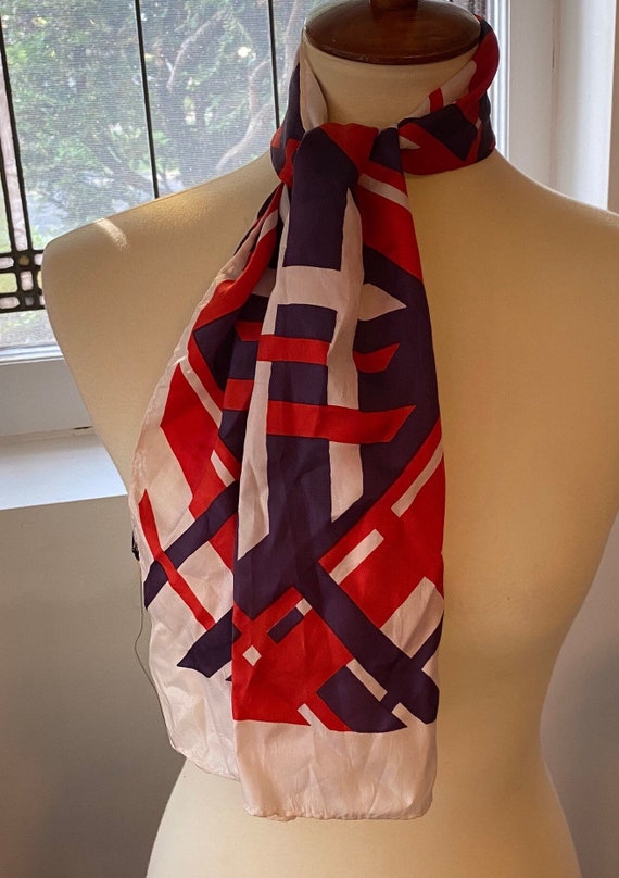 vintage geometric scarf red - Gem