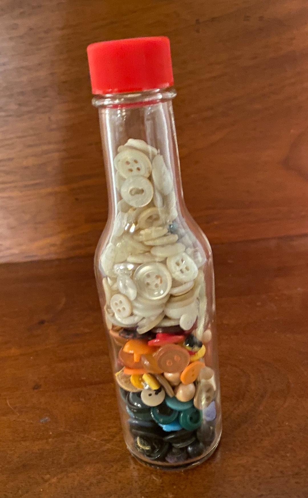 Vintage Button Jar: Rainbow Craft Buttons, Unique Decoration - Etsy