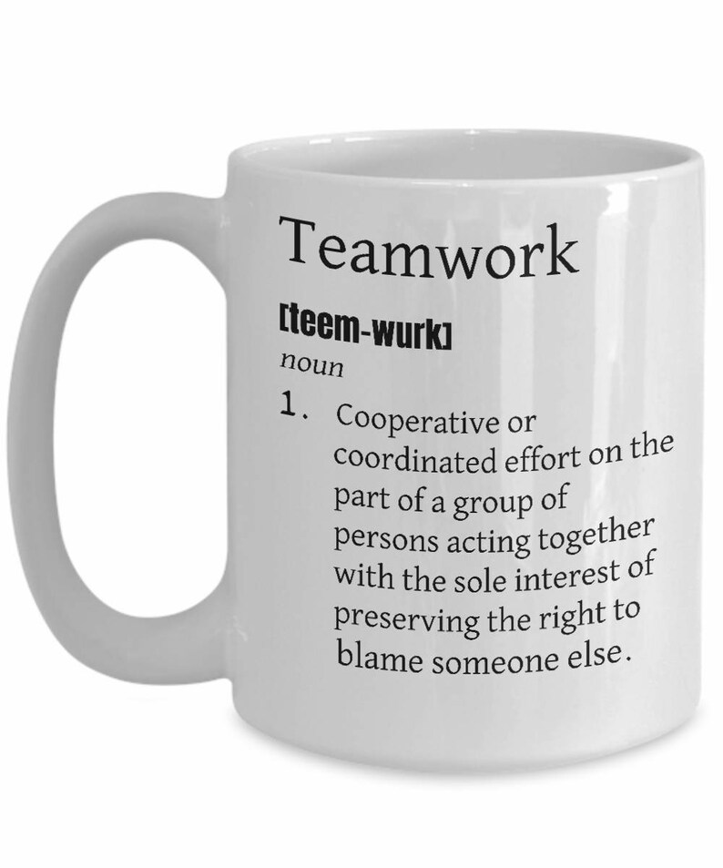 Teamwork Funny Definition Coffee Mug - Etsy