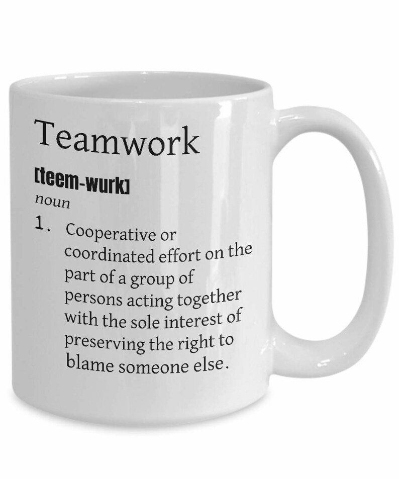 Teamwork Funny Definition Coffee Mug - Etsy