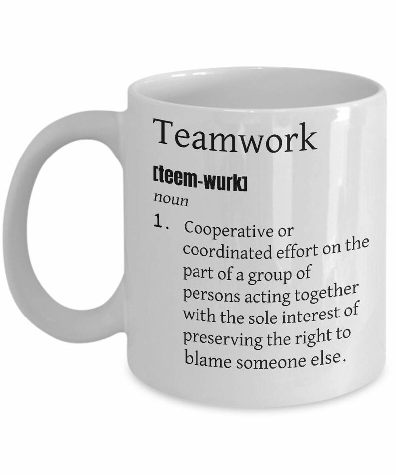 Teamwork Funny Definition Coffee Mug - Etsy