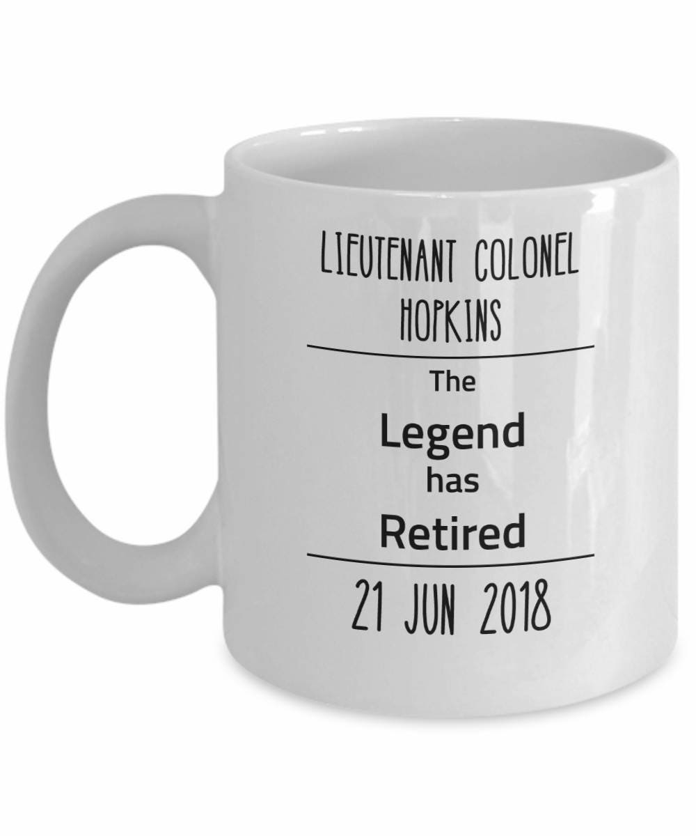 Military Legend Retirement Mug Personalize With Name, Rank, and Date ...