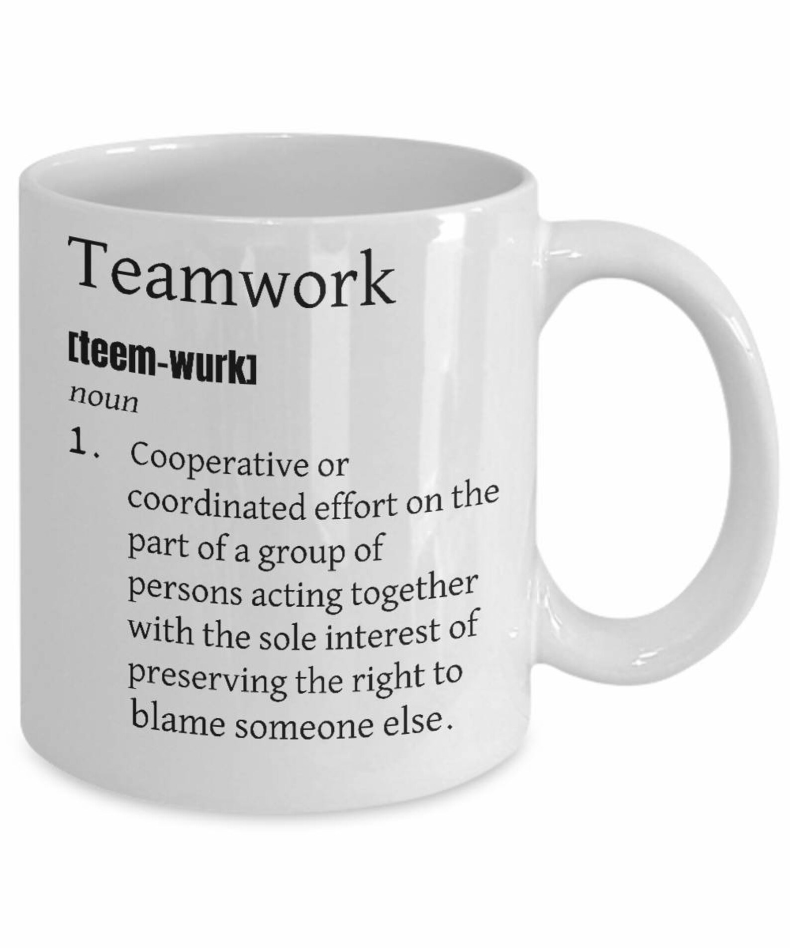 Teamwork Funny Definition Coffee Mug - Etsy