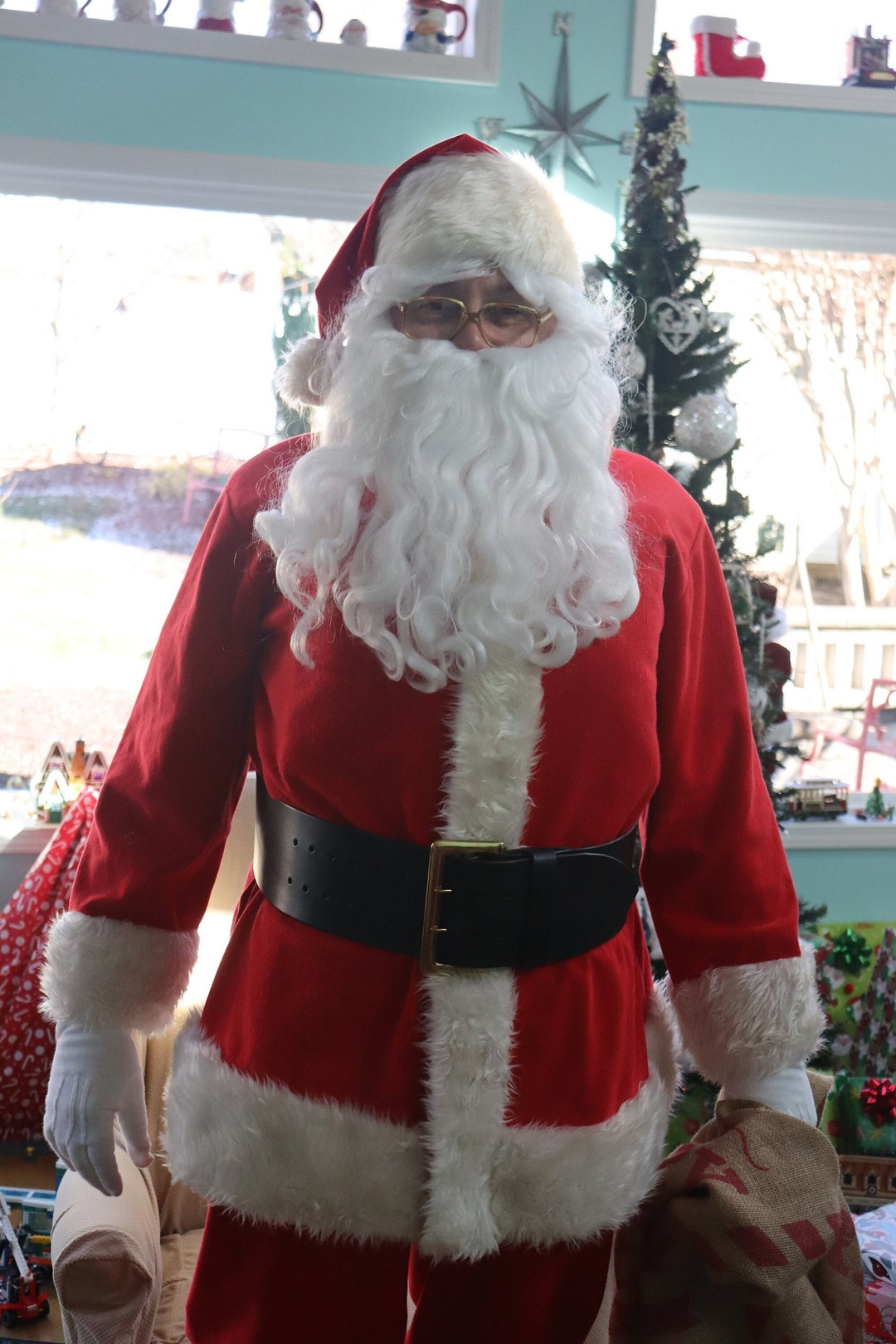 4" Black Leather Santa Belt - Etsy