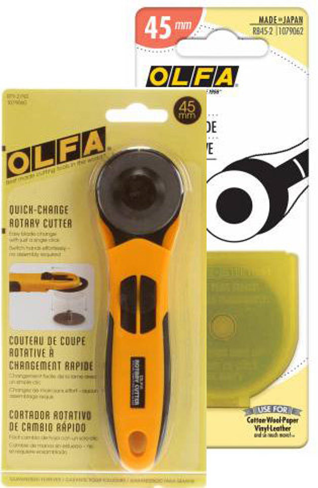 Olfa 45mm Quick Blade Change Rotary Cutter Plus 2 Additional Blades - Etsy