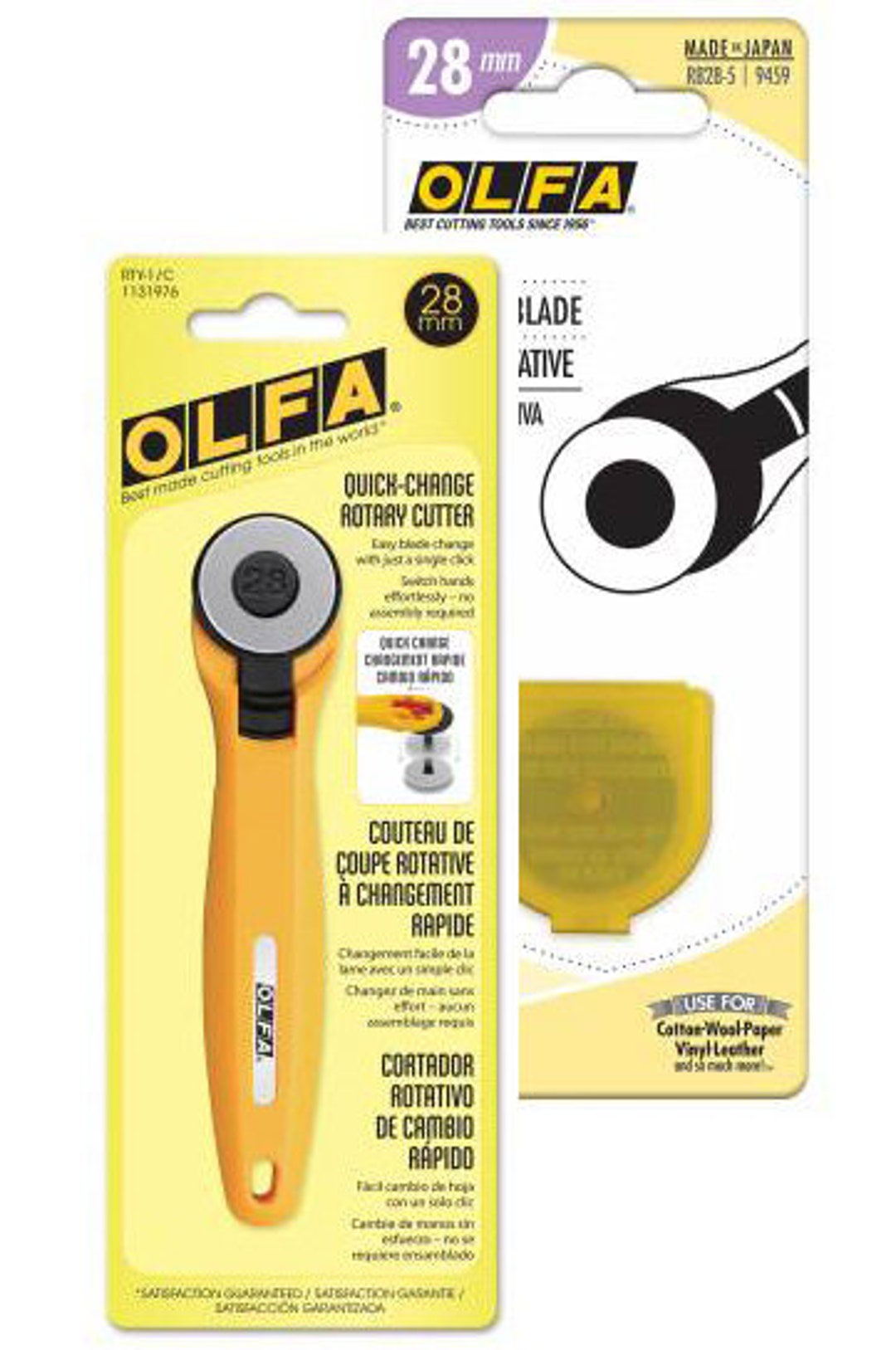 Olfa 28mm Quick Blade Change Rotary Cutter Plus 5 Additional Blades - Etsy