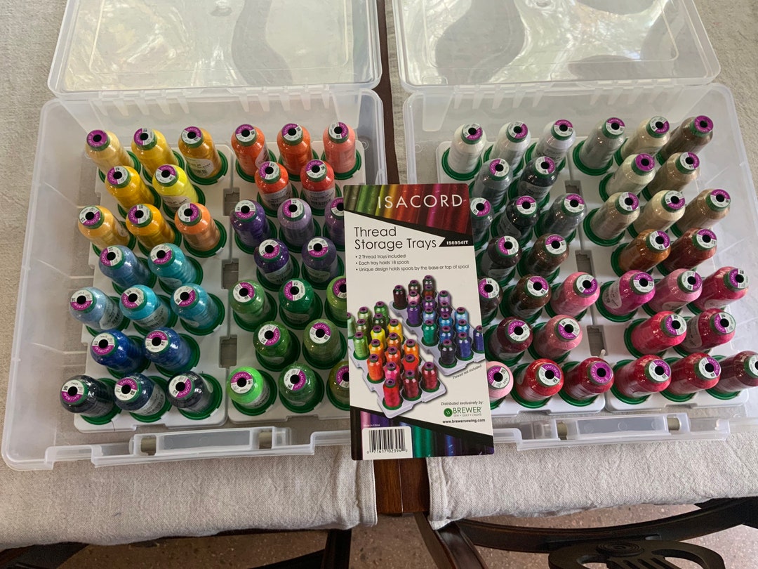 72 Spools of Isacord Embroidery Thread With Cases and Snap in Case ...