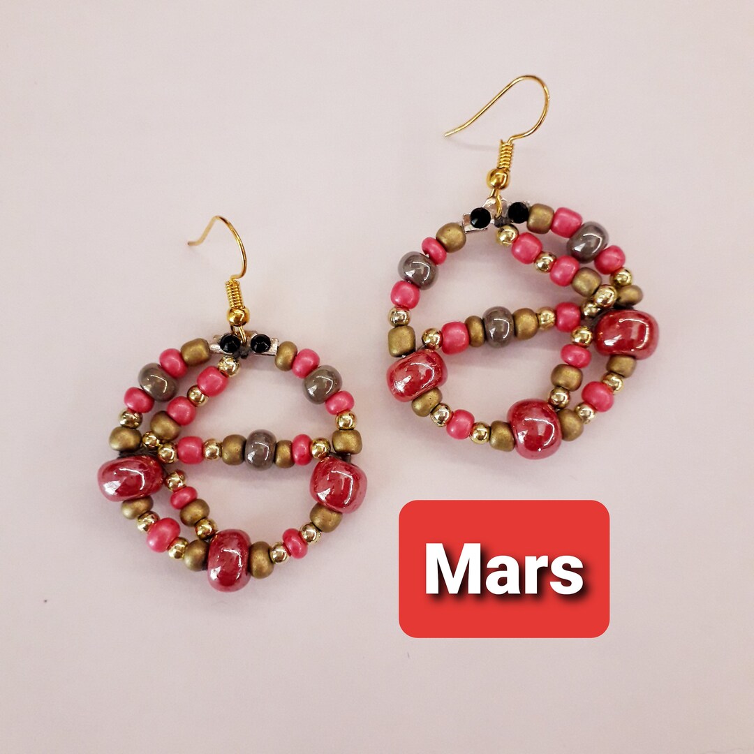 Mars Earrings the Ardent One - Etsy