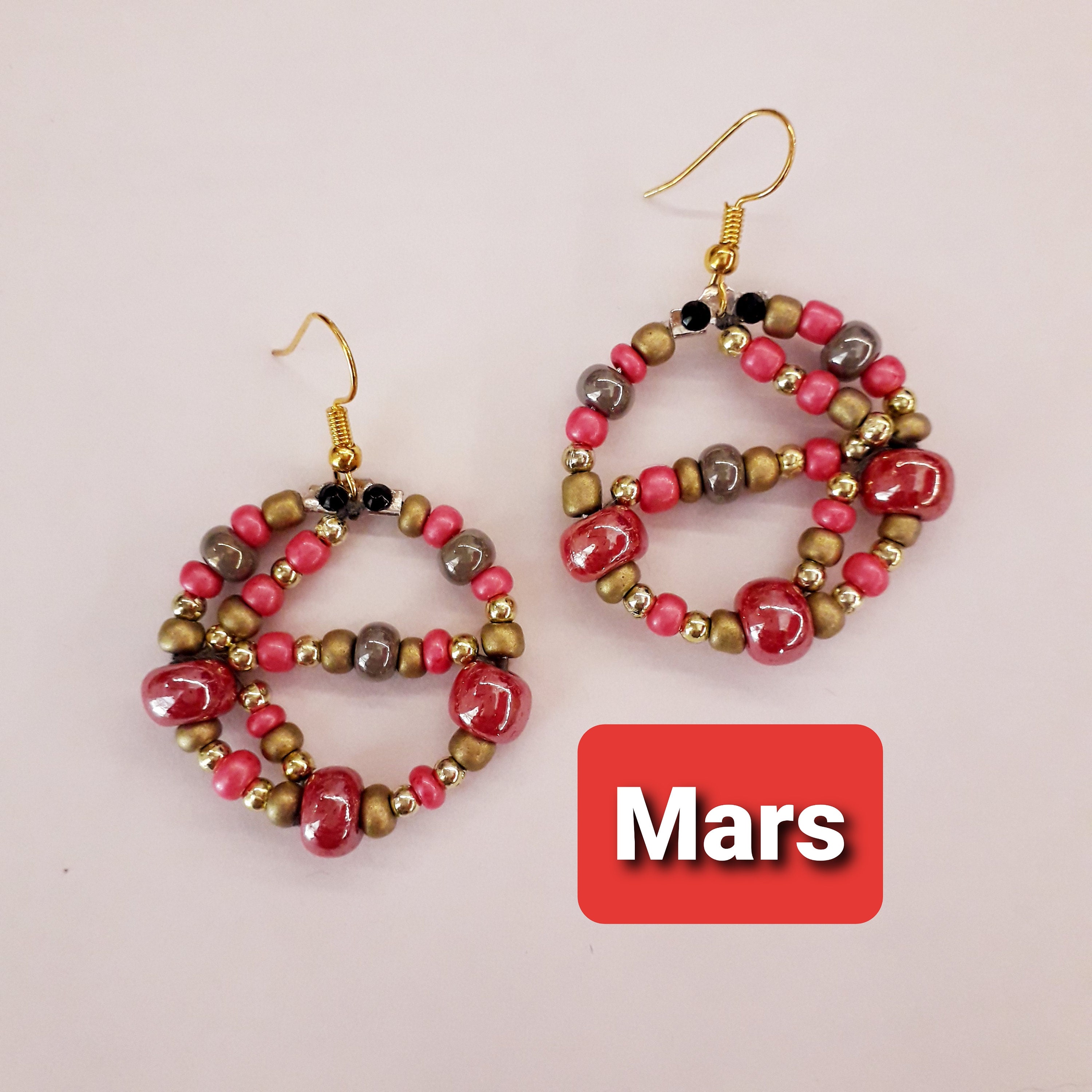 Mars Earrings the Ardent One - Etsy