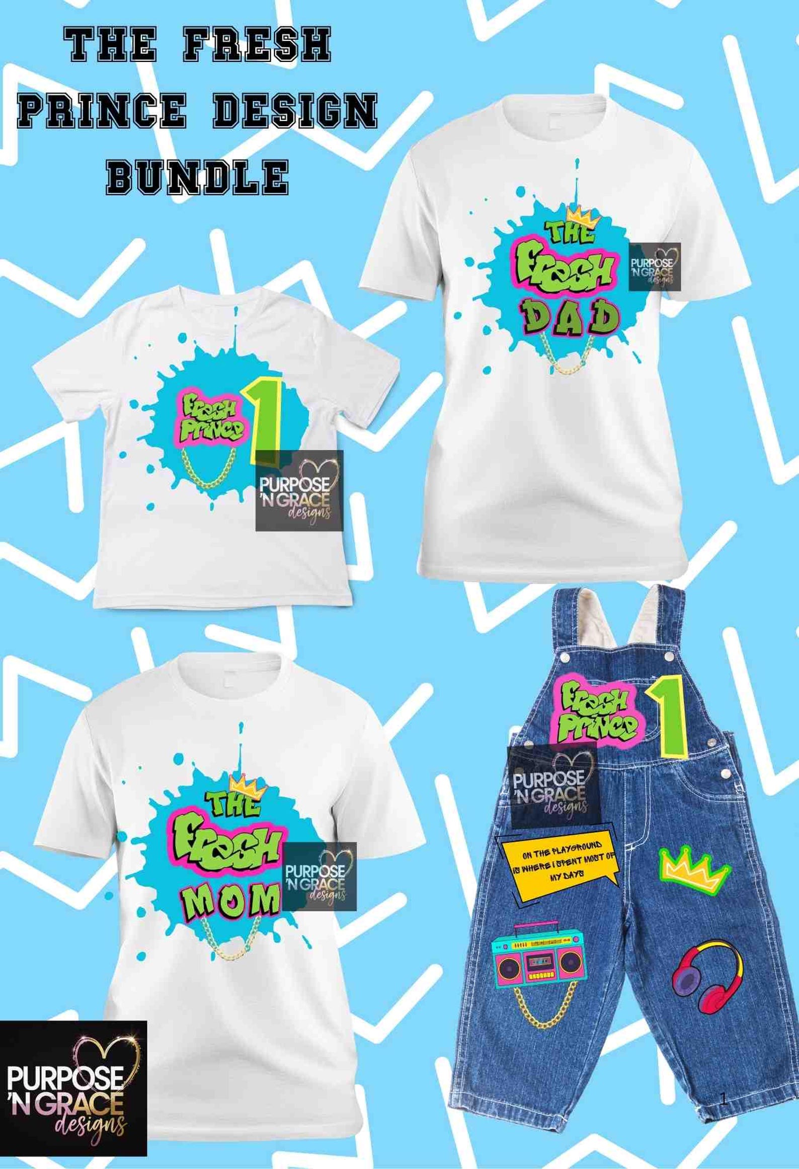 Fresh Prince Birthday PNG Bundle: 90s Family Designs (digital Download ...