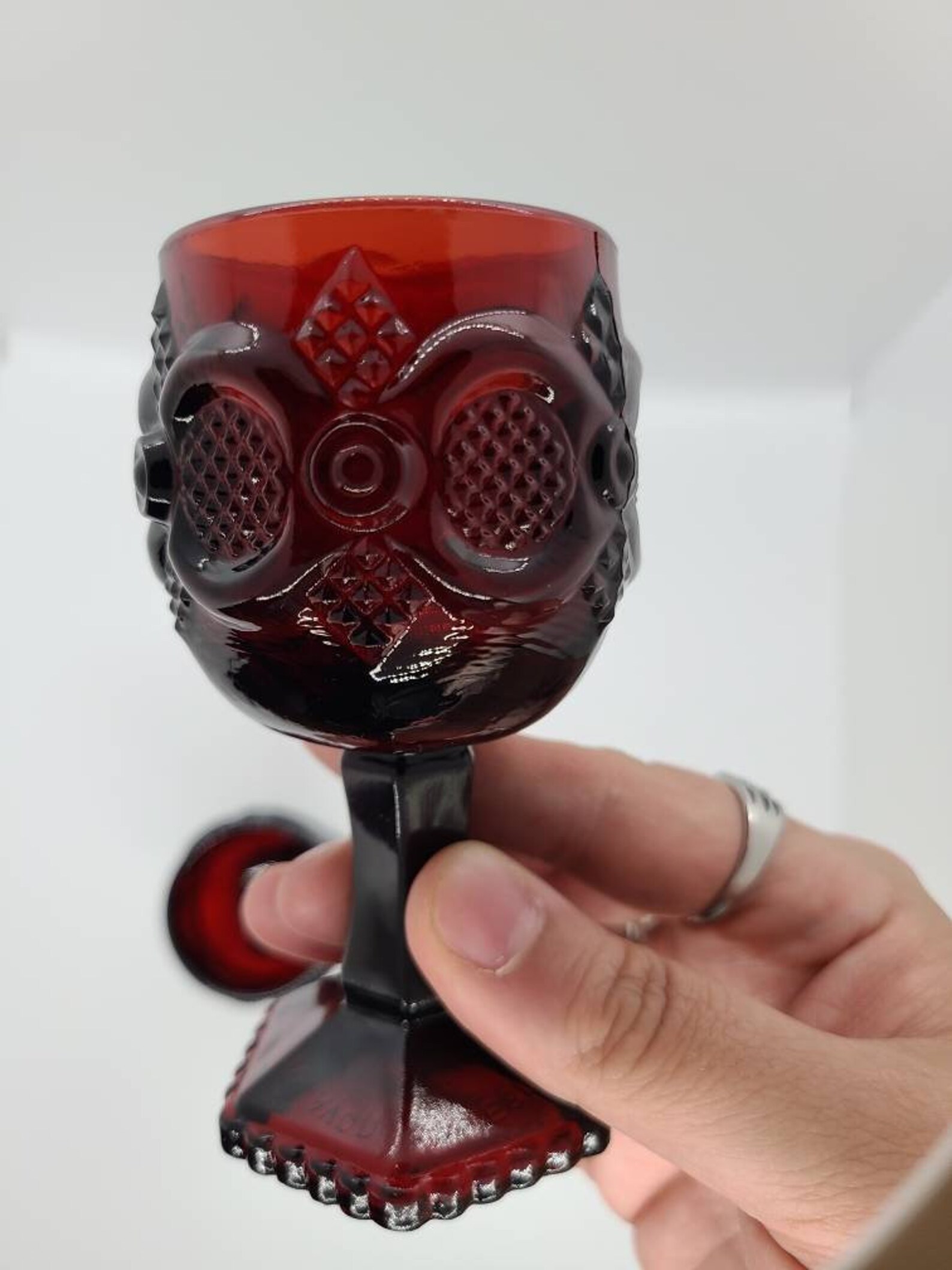 Gothic Victorian Vintage Blood Red Glass Wine Goblet | Etsy