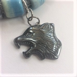 Haematite Wolf Choker With Ceramic Tube Beads - Etsy