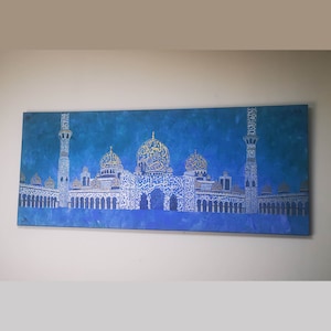 Sheikh Zayed Masjid Abu Dhabi Arabic Calligraphy Canvas Frame - Etsy
