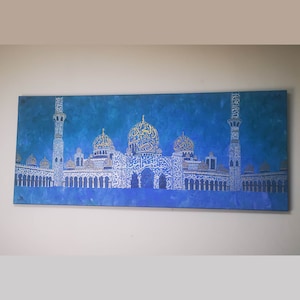 Sheikh Zayed Masjid Abu Dhabi Arabic Calligraphy Canvas Frame - Etsy