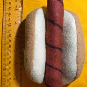 Hot Dog With French Fries Felt Play Food - Etsy