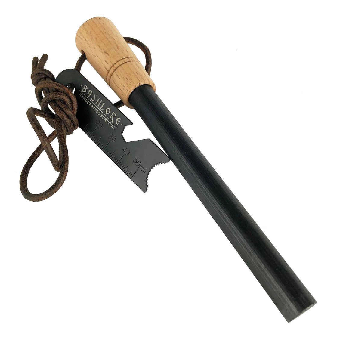 Ferro Rod Fire Steel Ferrocerium Wood Handle Firesteel | Etsy