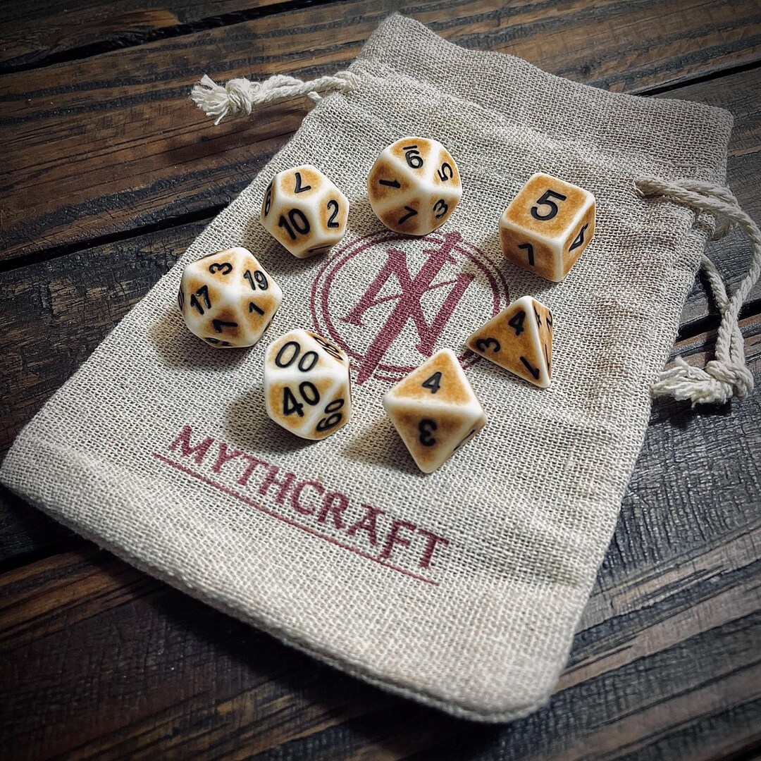 Ancient Matte Dice Tan Bone Aged Muted Dnd Dungeons and Dragons Ancient ...