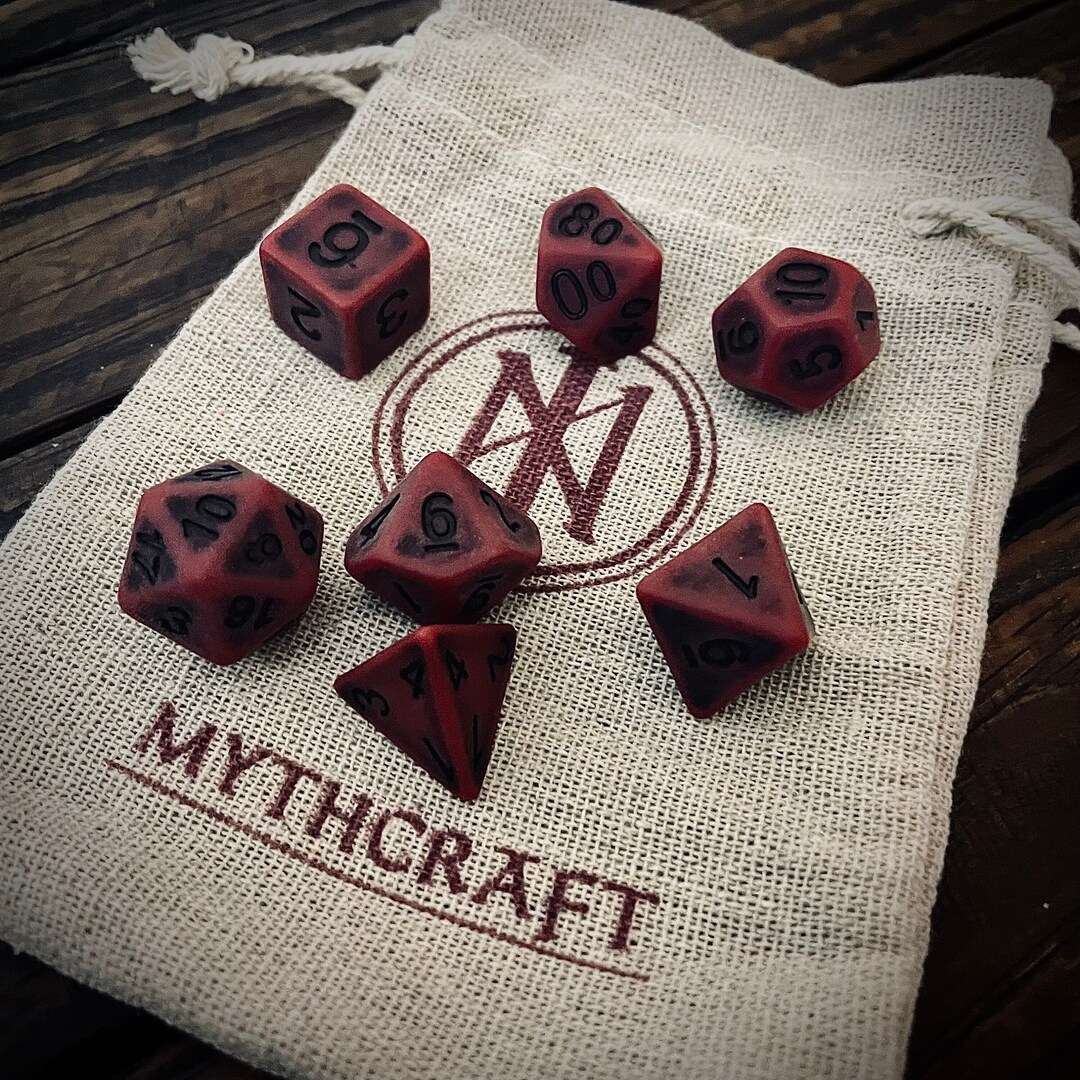 Ancient Matte Dice Blood Stone Aged Muted Dnd Dungeons and Dragons ...