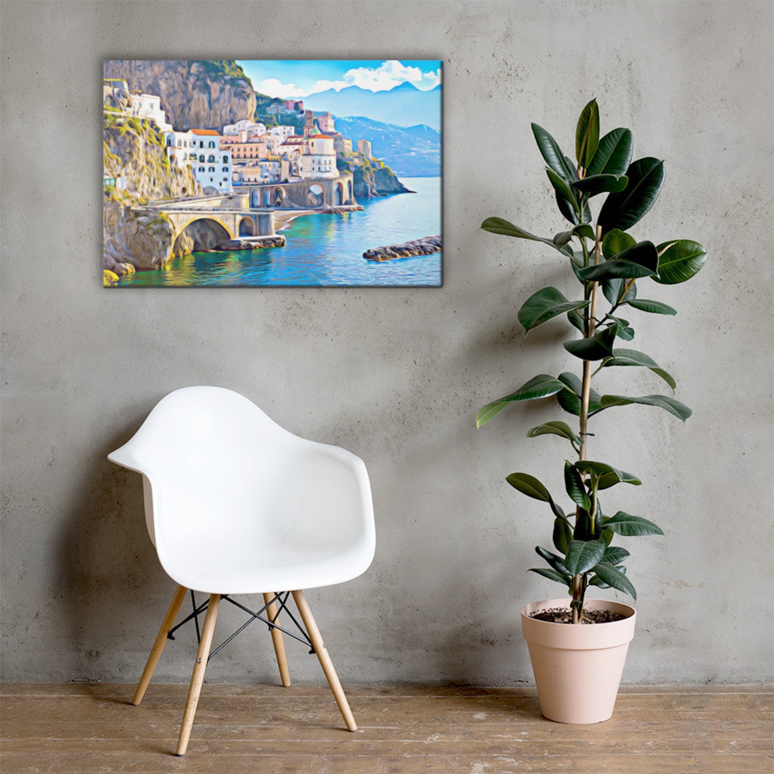 Amalfi Coast, Italy Canvas, Available in 4 Sizes, Unique Artwork, FREE ...