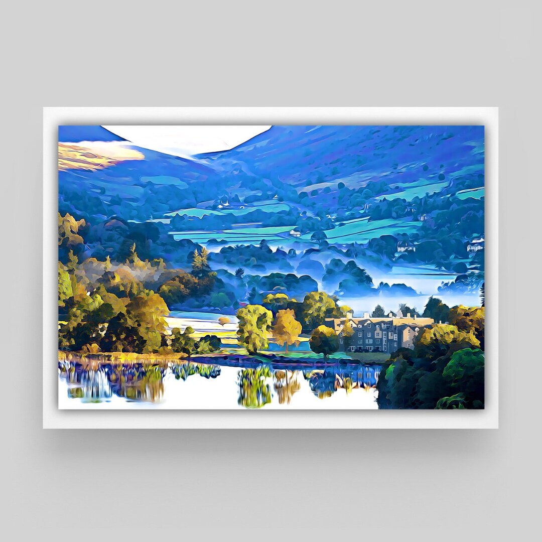 Lake Windermere, England Travel Print, Choice of Sizes, FREE UK POSTAGE ...