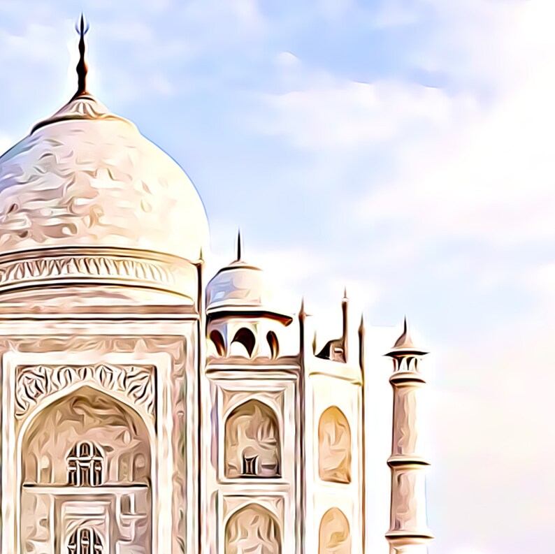 Taj Mahal India Canvas Print Available in 4 Sizes Original - Etsy