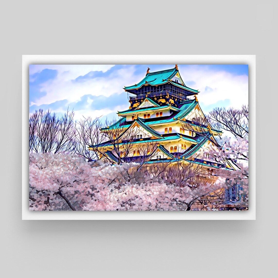 Japan Travel Print, Osaka Castle Poster, Choice of Sizes, FREE UK ...