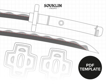 One Piece Roronoa Zoro's Enma PROP PATTERN / TEMPLATE - Etsy