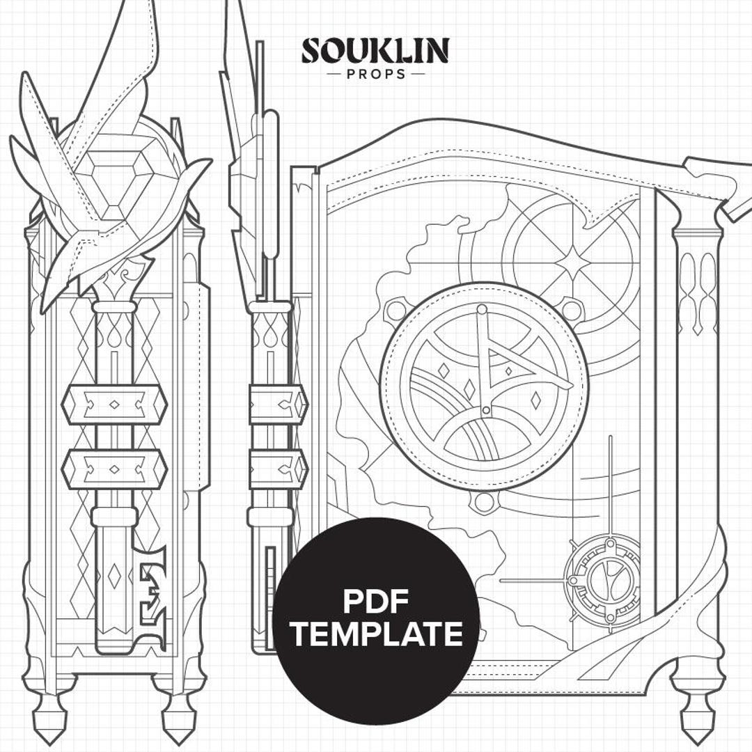 Genshin Impact - Mappa Mare Catalyst - PROP BLUEPRINT & PATTERN - Etsy