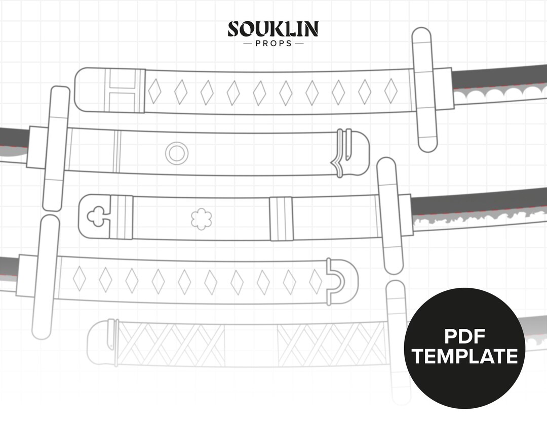 One Piece - Roronoa Zoro's Katana's Mega Pack - PROP BLUEPRINT ...
