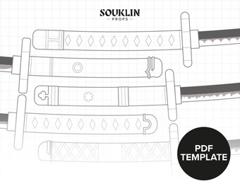 One Piece - Roronoa Zoro's Shusui - PROP BLUEPRINT & PATTERN - Etsy