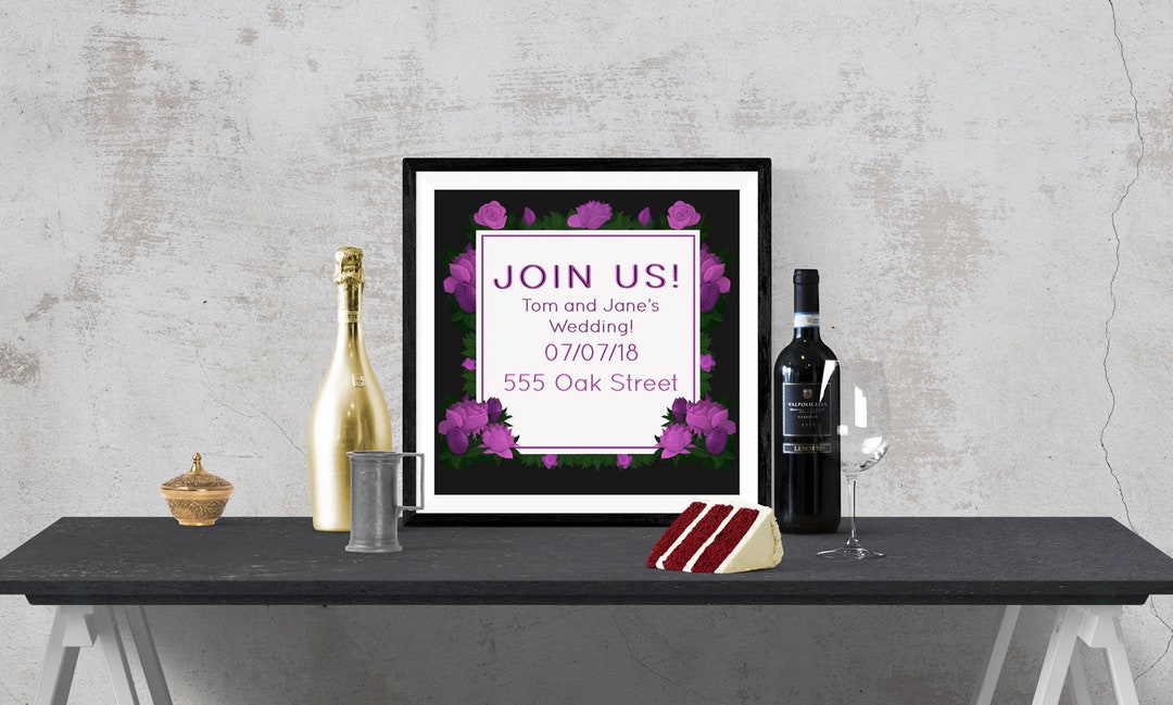 Ultra Violet Flower Frame // Purple Shades Violet Black - Etsy