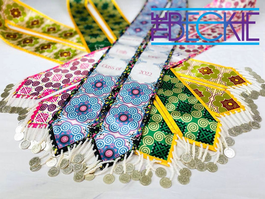 Custom Print Graduation Stole | Hmong & Iu Mien - Etsy