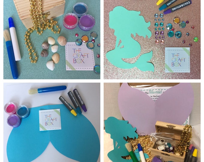 The Mermaid Craft Box Mermaid Party Kids Craft Kits Arts and Crafts for ...