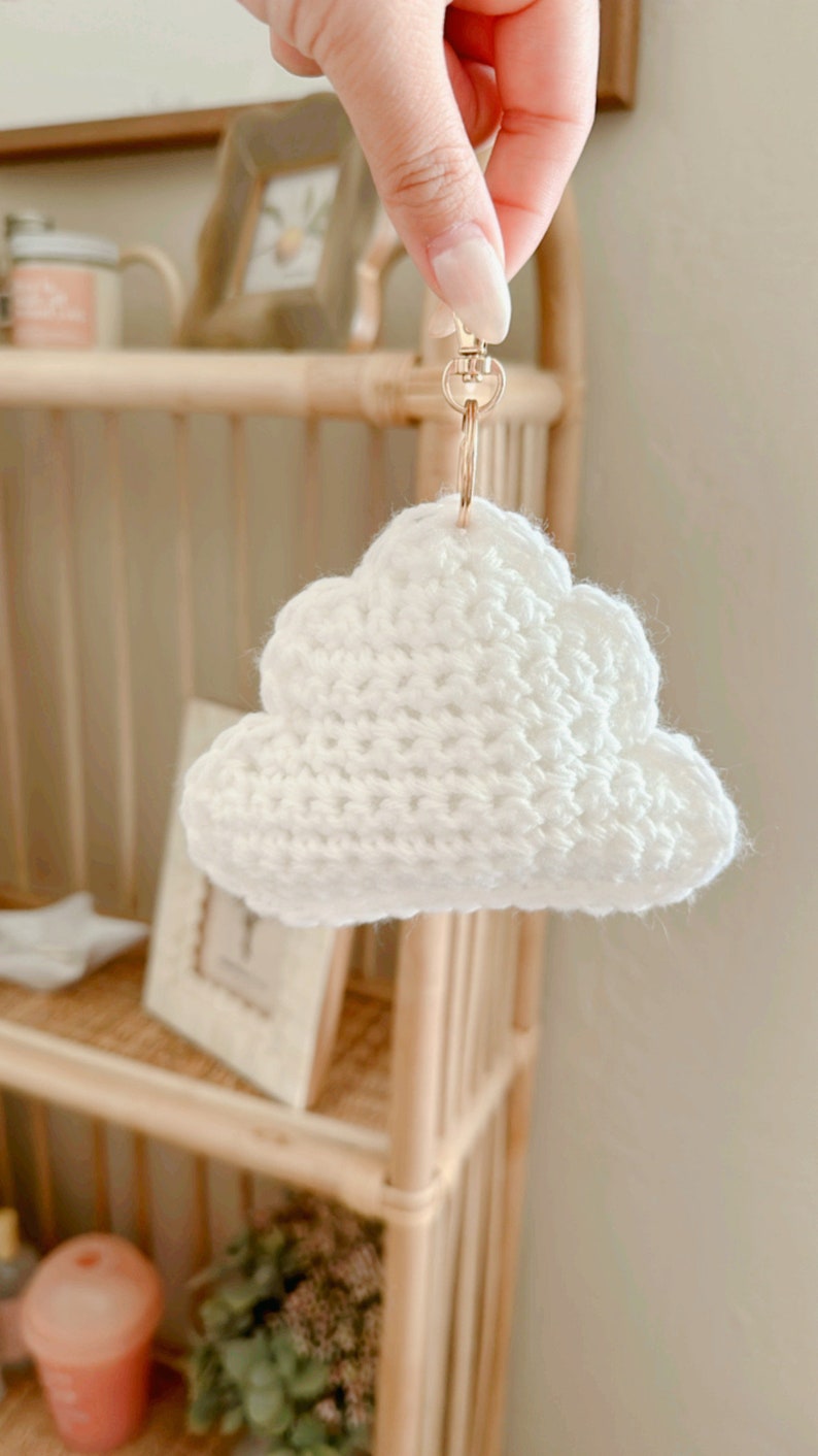 Crochet Keychain | Cleo Cloud Keychain - Etsy