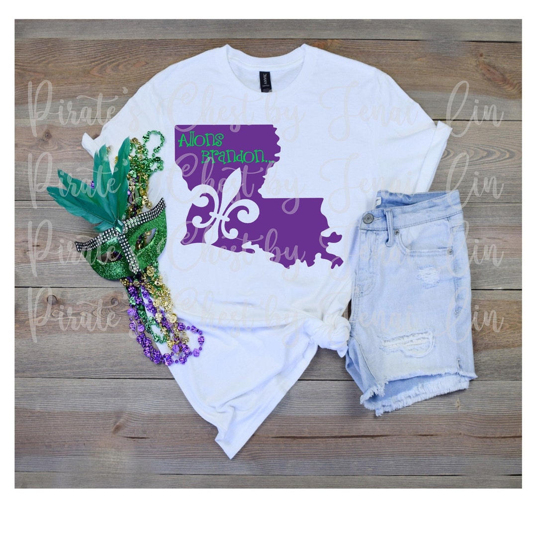 Alllons Brandon, T-Shirt, Mardi Gras, Digitale Datei für Cricuit und ...