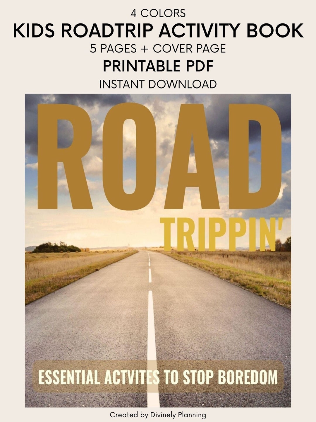 Kids Road Trip Activity Book, Car Games, Vacation Scavenger Hunt ...